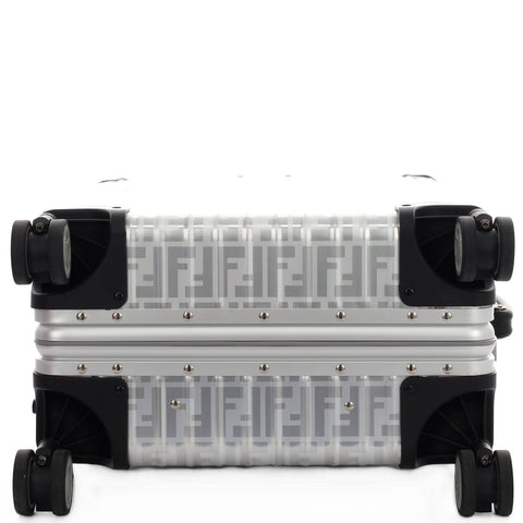 Fendi Fendi x Rimowa Cabin Trolley Zucca Aluminum Silver 2061231