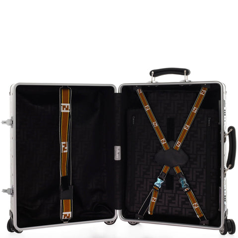 Fendi Fendi x Rimowa Cabin Trolley Zucca Aluminum Silver 2061231