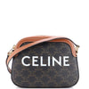 Celine Logo Camera Bag Triomphe Coated Canvas Small Brown 2071251