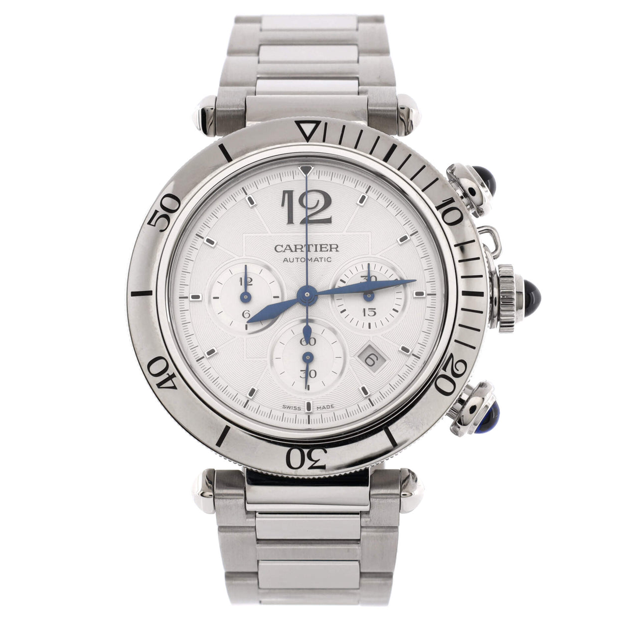 Cartier Pasha de Cartier Chronograph Automatic Watch Stainless Steel 41 ...