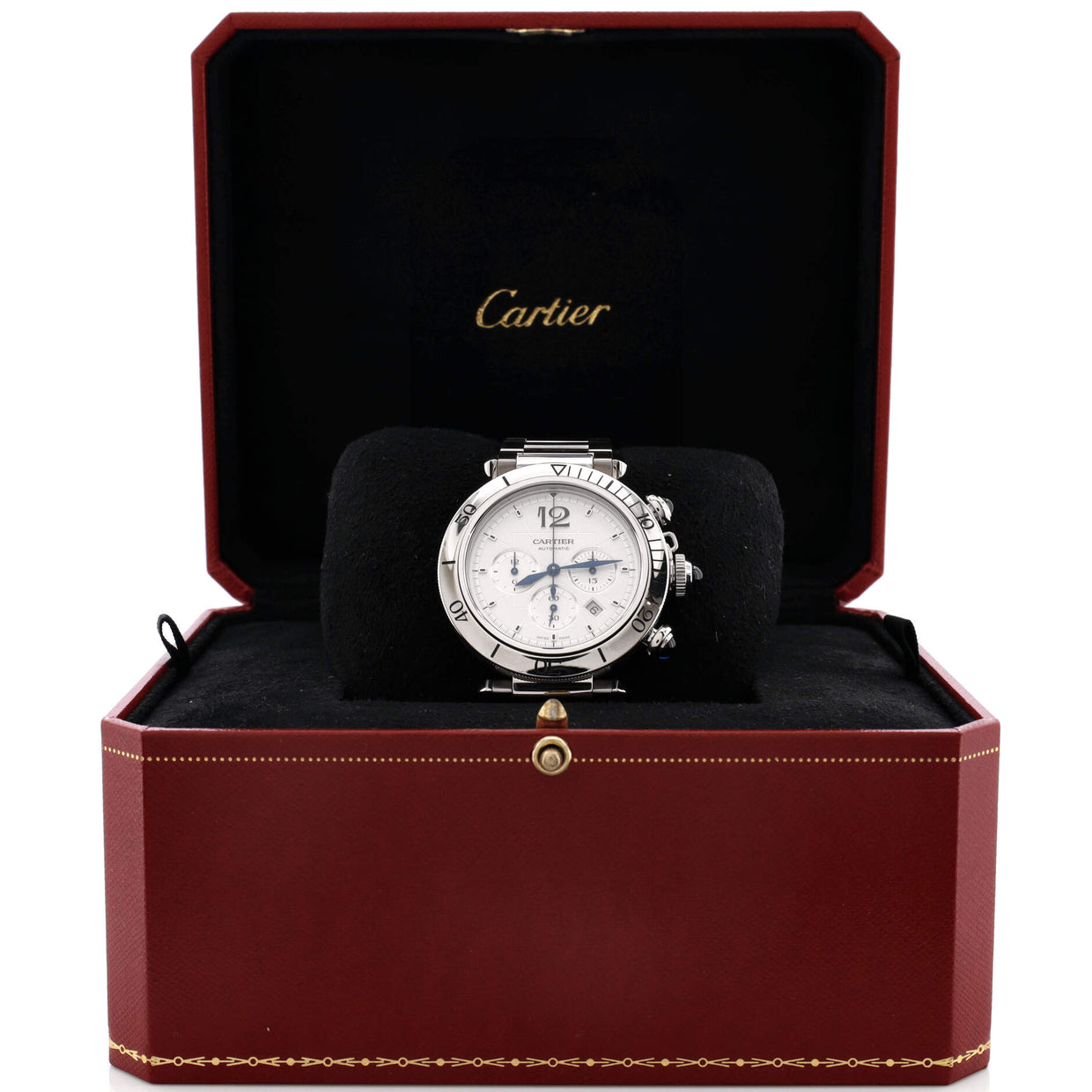 Cartier Pasha de Cartier Chronograph Automatic Watch Stainless Steel 41 ...