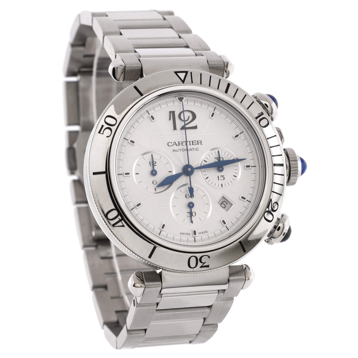 Cartier Pasha de Cartier Chronograph Automatic Watch Stainless Steel 41 ...