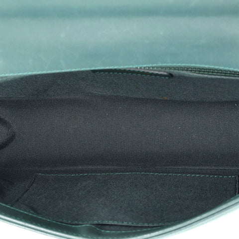 Chanel Boy Flap Bag Quilted Lambskin New Medium Green 2109992