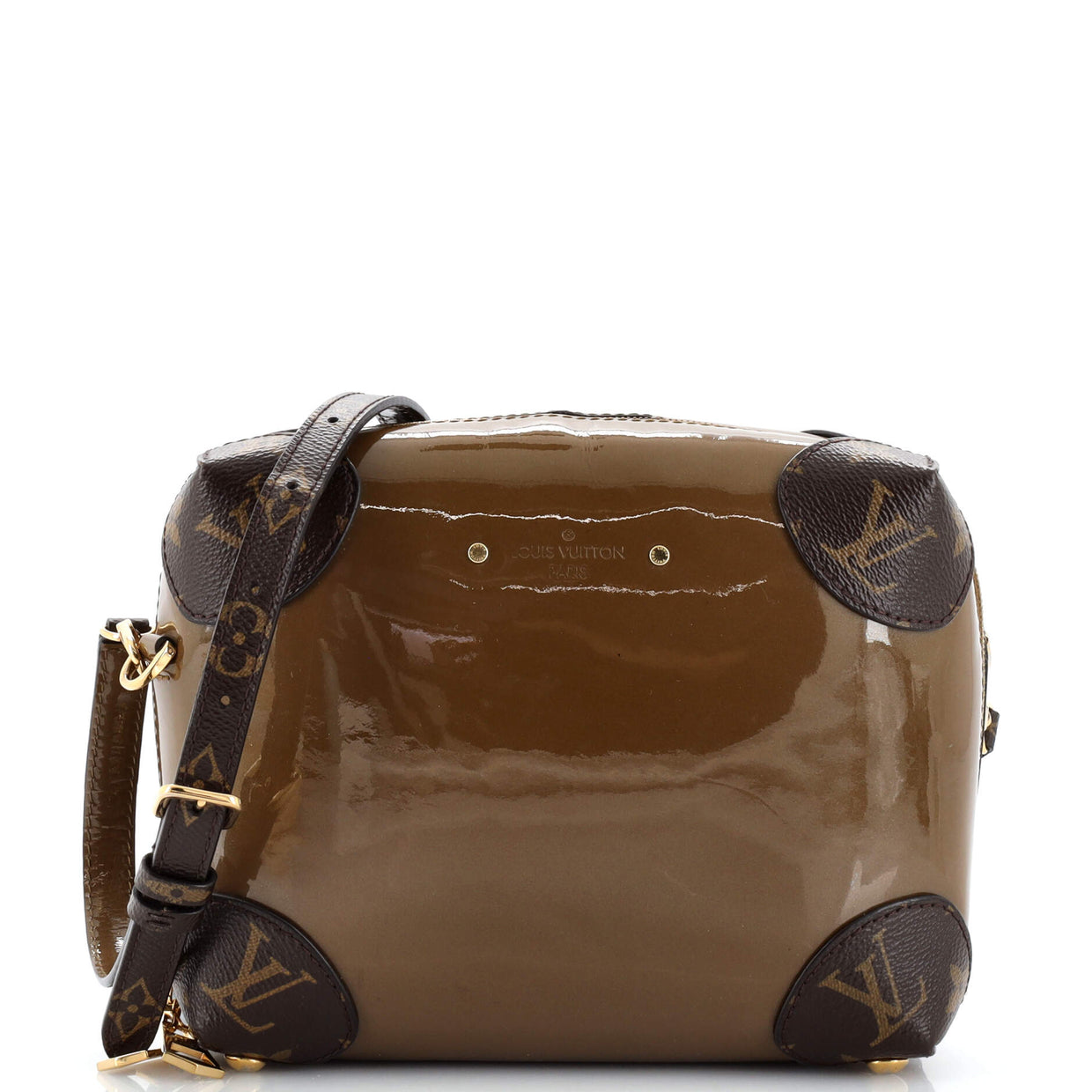 Louis Vuitton Venice Handbag Vernis with Monogram Canvas Brown 2138362