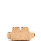 Chanel Cambon Multipocket Reporter Bag Quilted Lambskin Small Neutral ...