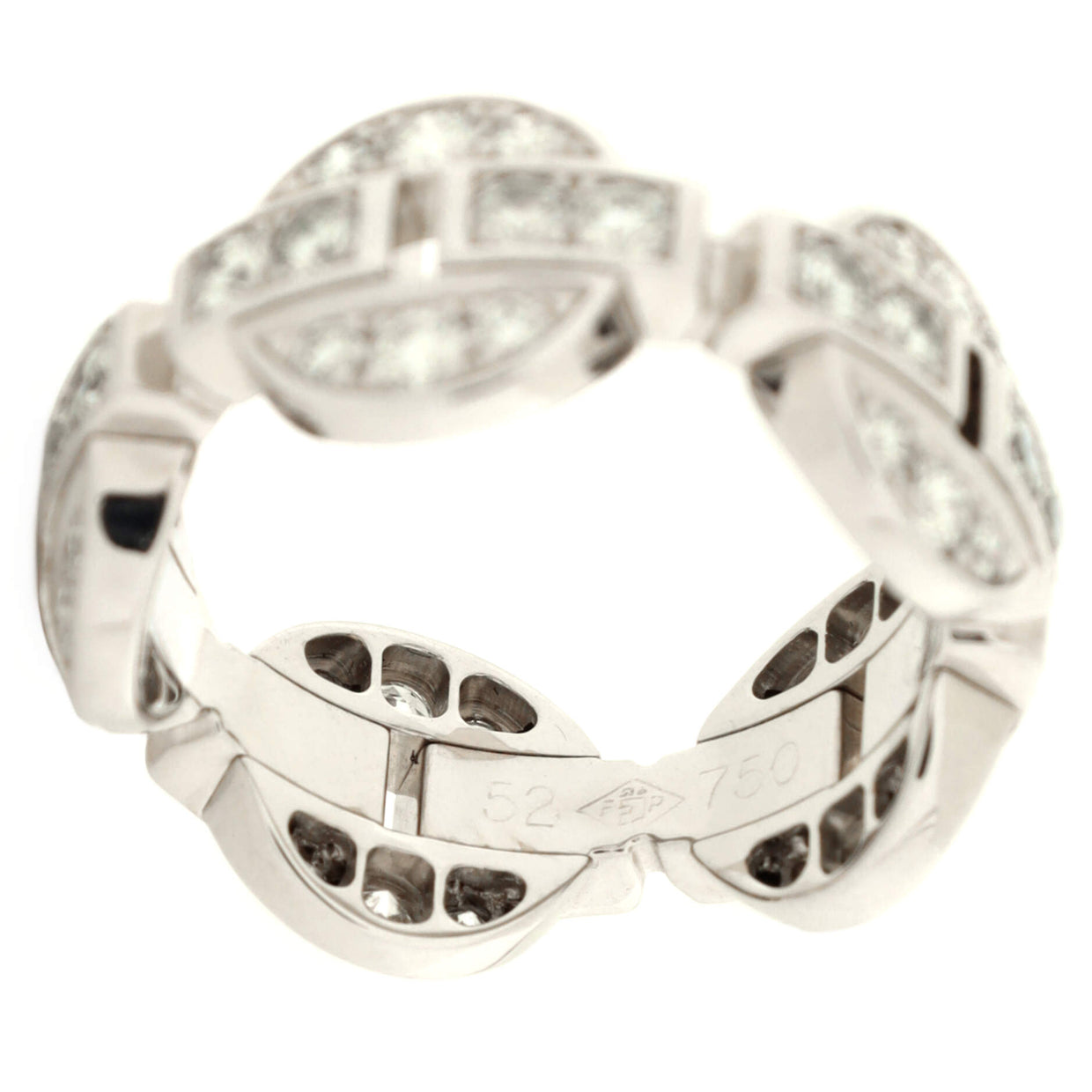Cartier Himalia Ring 18K White Gold with Full Pave Diamonds White gold ...