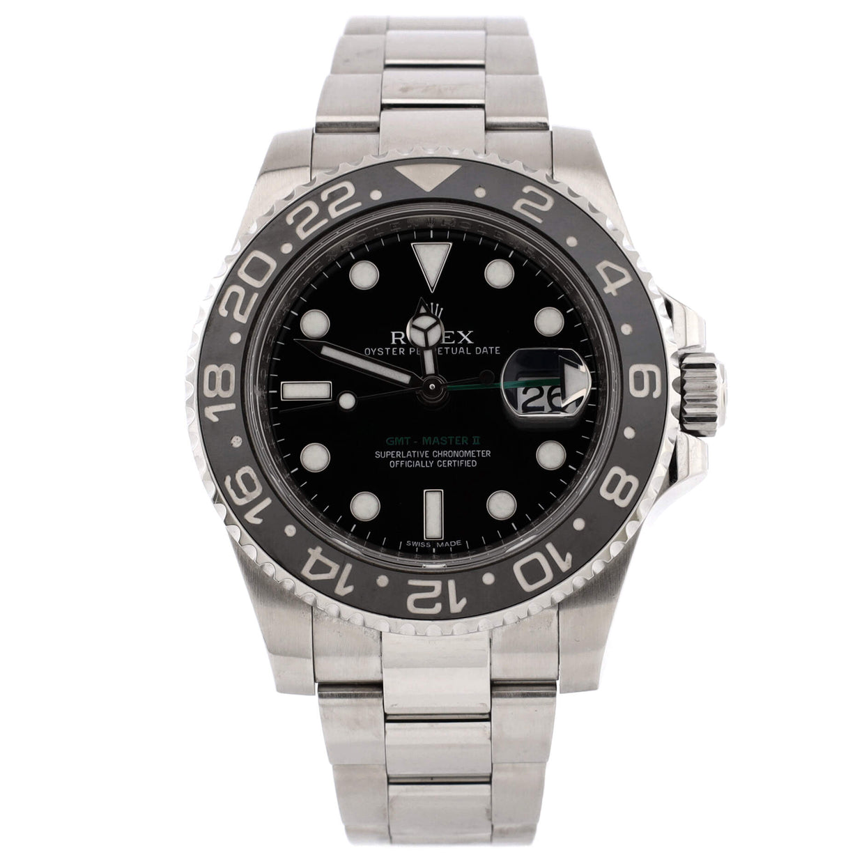 Rolex Oyster Perpetual Date GMT-Master II Automatic Watch Stainless ...