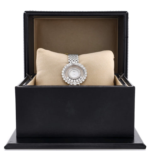 Chopard Happy Diamonds Quartz Watch White Gold with Diamond Bezel and ...