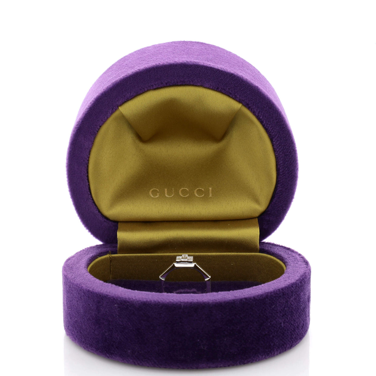 Gucci Link to Love Ring 18K White Gold with Baguette Diamonds White ...