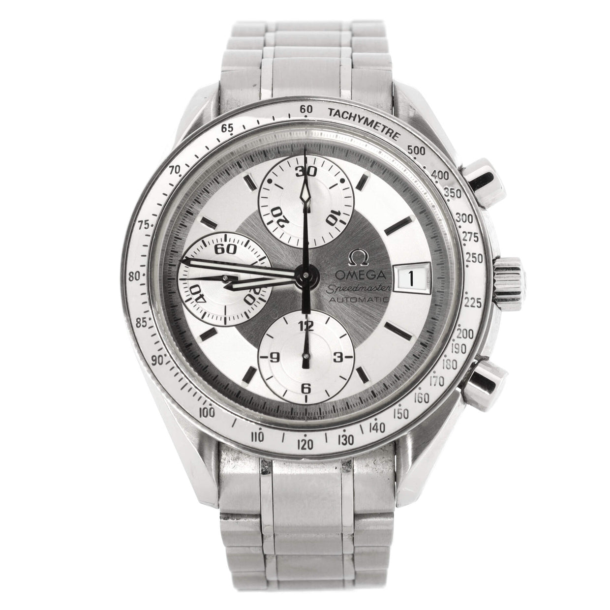 Omega Speedmaster Date Chronograph Automatic Watch Stainless Steel 37 ...