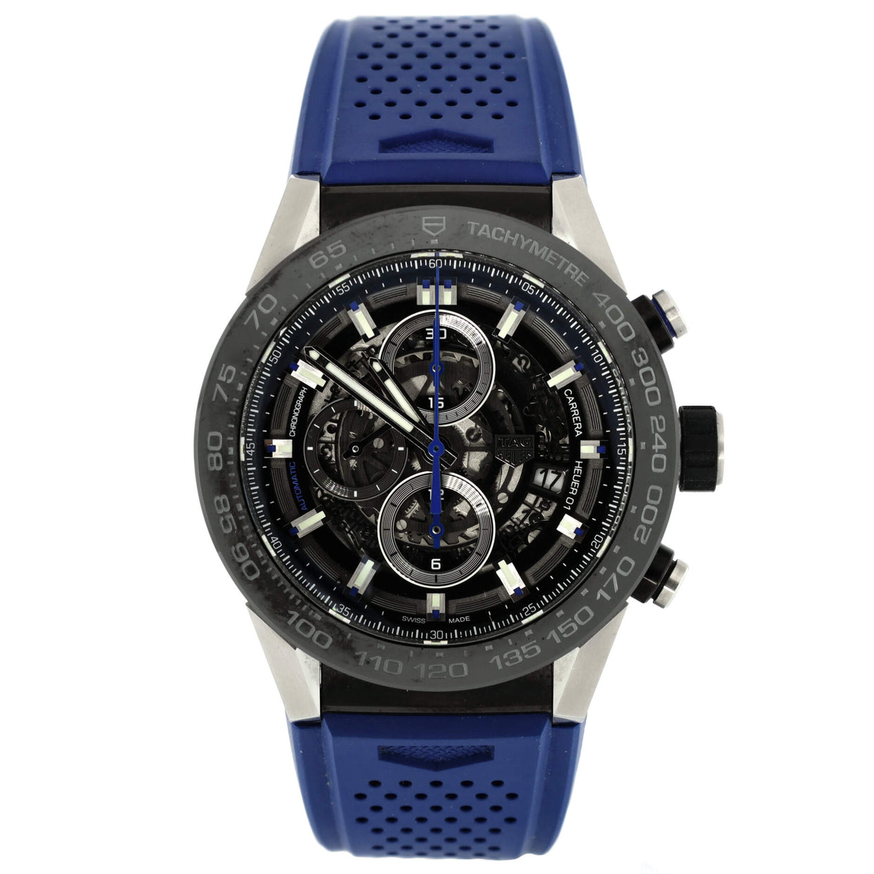 Tag Heuer Carrera Calibre Heuer 01 Skeleton Chronograph Automatic Watch ...