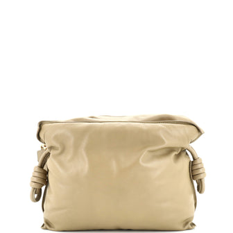 Loewe Puffer Flamenco Knot Clutch Leather Small Neutral 22991092