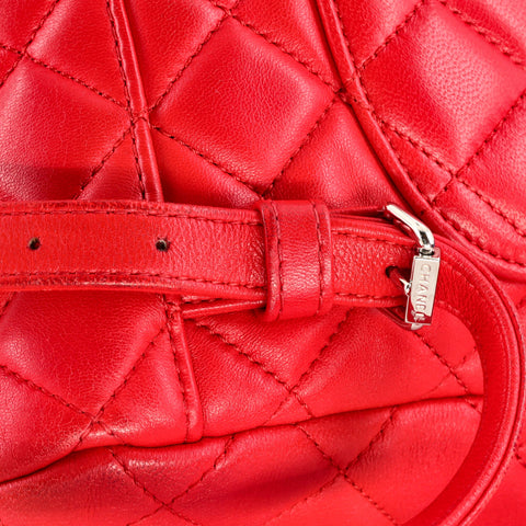 Chanel Urban Spirit Backpack Quilted Lambskin Small Red 2303231