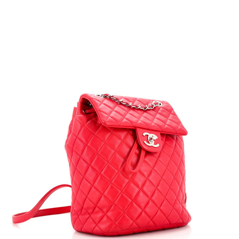 Chanel Urban Spirit Backpack Quilted Lambskin Small Red 2303231