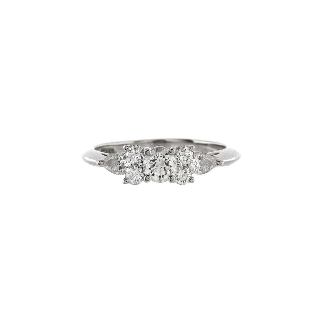 Tiffany & Co. Seven Stone Ring Platinum and Diamonds Silver 2311337