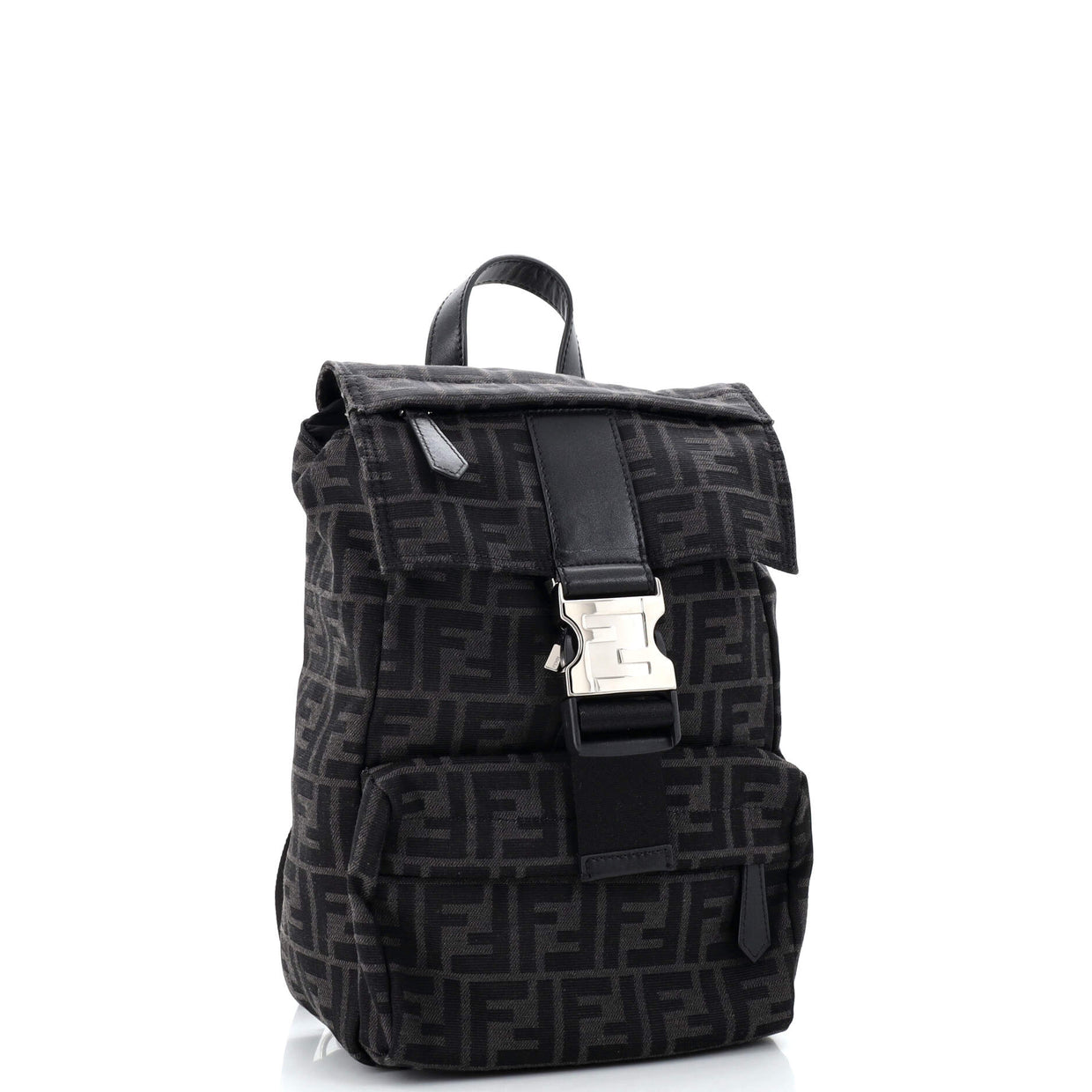 Fendi Fendiness Backpack Zucca Canvas Small Black 231646100