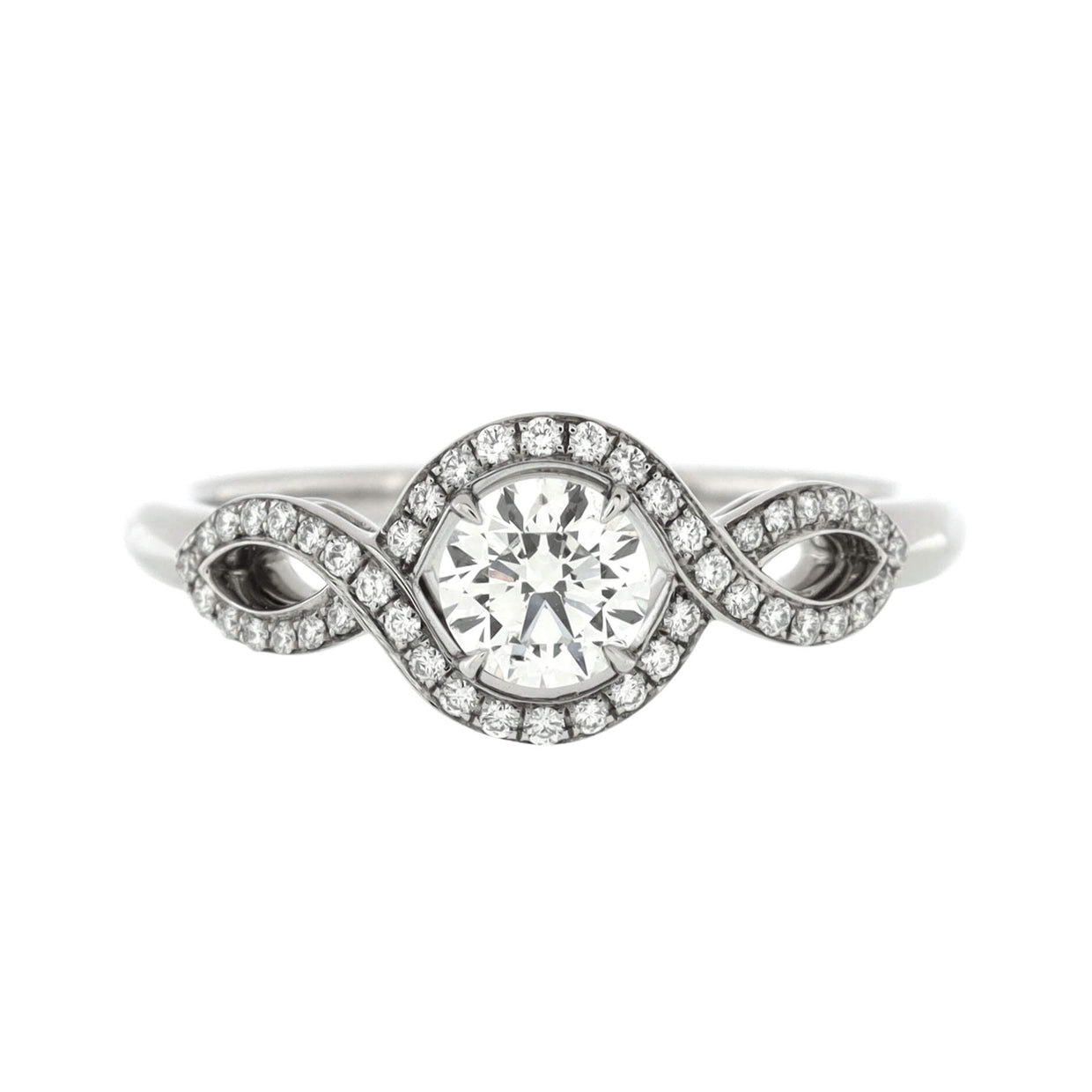 Harry Winston Lily Cluster Ring Platinum with RBC Diamond 0.50-0.59CT Silver 2318845