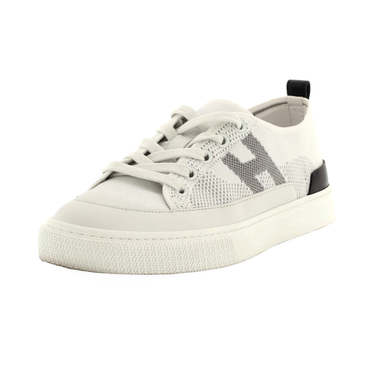 Hermes Women's Deep Sneakers Knit and Leather White 2397111