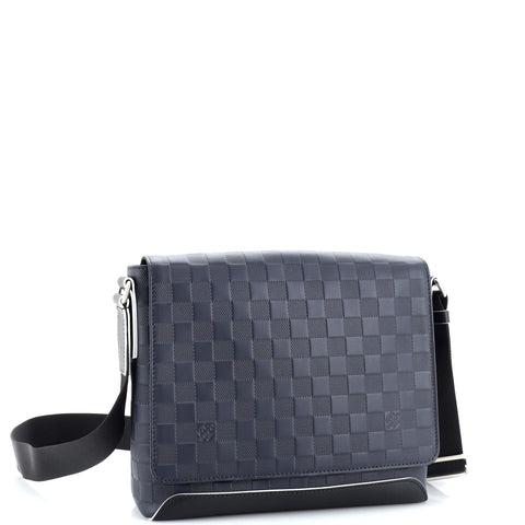 Louis Vuitton District NM Messenger Bag Damier Infini Leather PM Blue ...