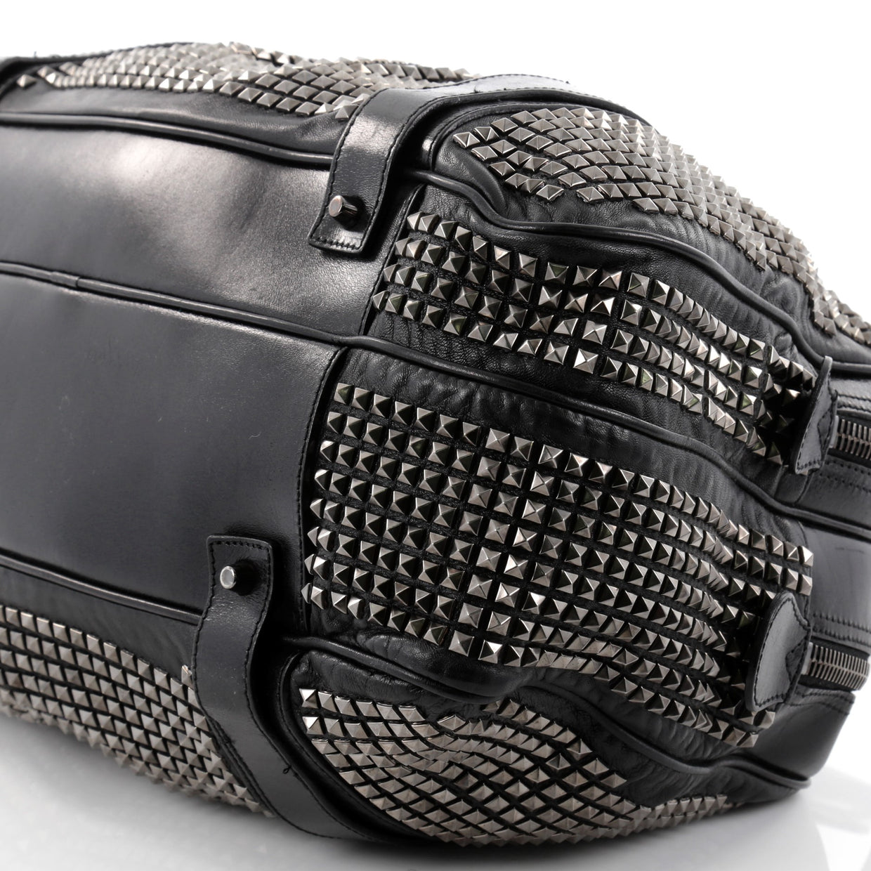 Buy Burberry Knight Bag Studded Leather Black 2437801