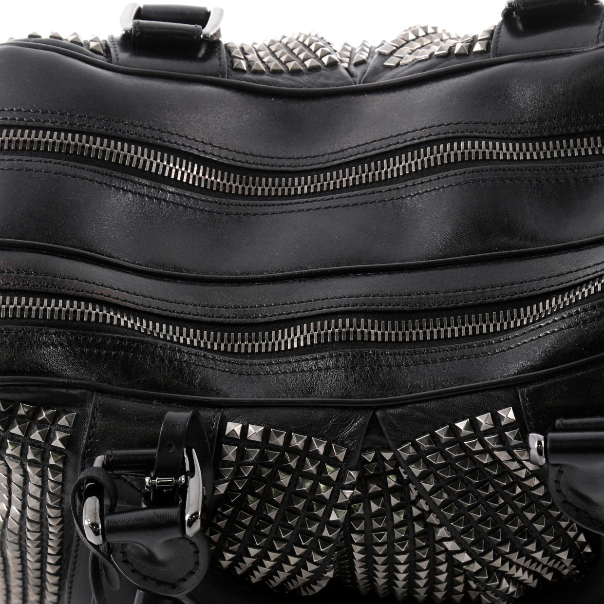 Buy Burberry Knight Bag Studded Leather Black 2437801