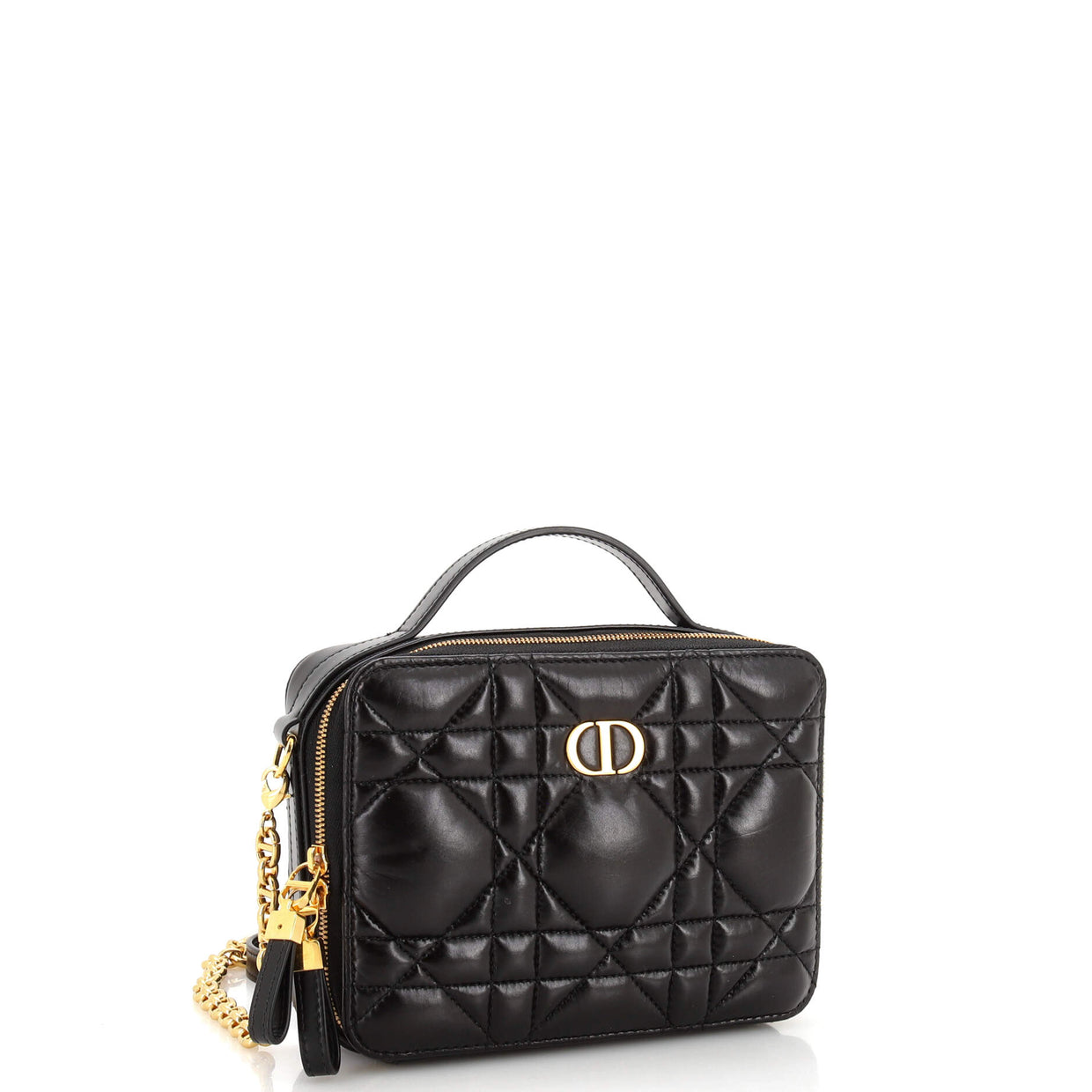 Christian Dior Caro Box Bag with Chain Macrocannage Quilt Calfskin ...
