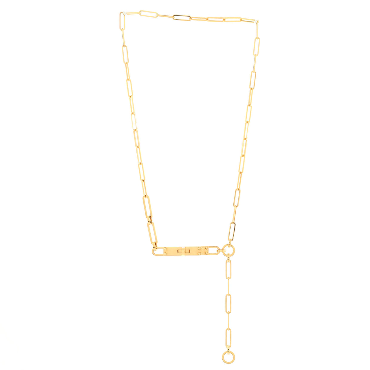 Hermes Kelly Chaine Lariat Necklace 18K Yellow Gold Small Yellow gold ...