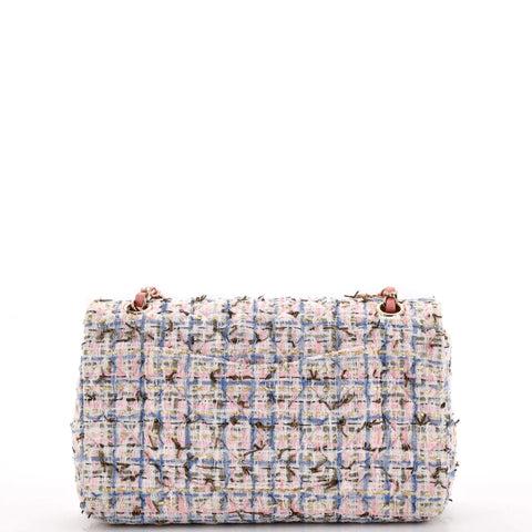 Chanel Classic Double Flap Bag Quilted Tweed and Ribbon Medium ...