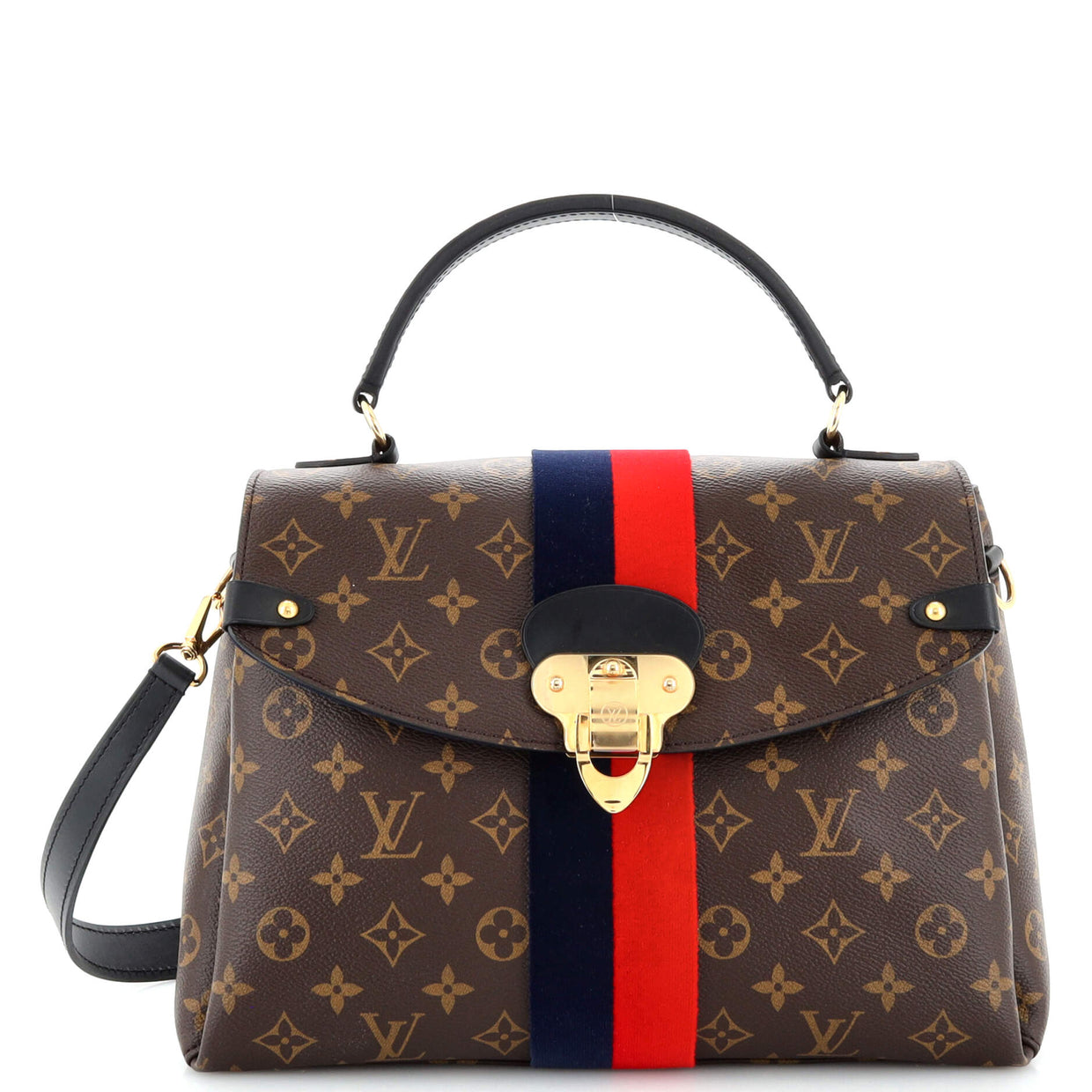 Louis Vuitton Georges Handbag Monogram Canvas MM Brown 2462691