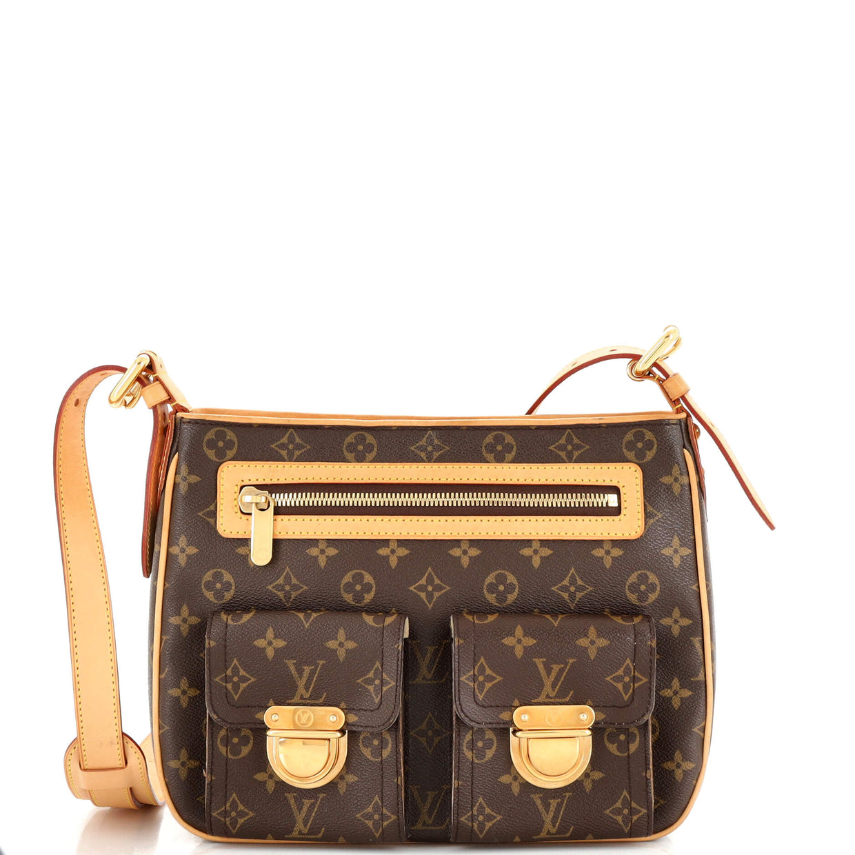 Louis Vuitton Hudson Handbag Monogram Canvas GM Brown 2468621
