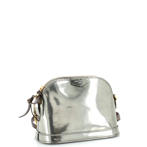 Louis Vuitton Alma Chain Handbag Vernis with Monogram Canvas Mini ...