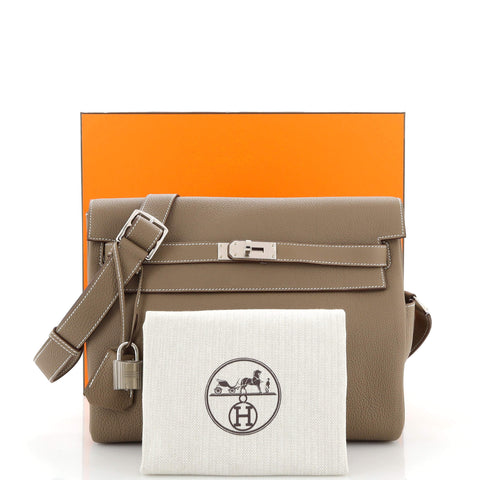 Hermes Kelly Messenger Bag Togo GM Neutral 2485801