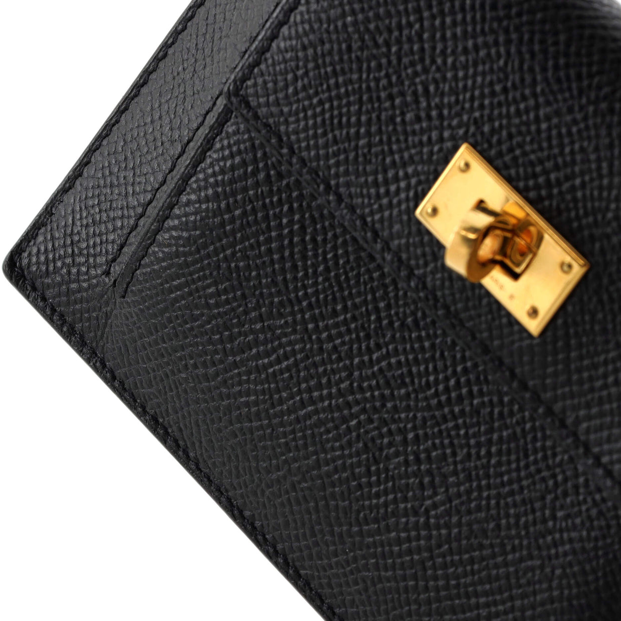 Hermes Kelly Pocket Compact Wallet Epsom Black 2513311