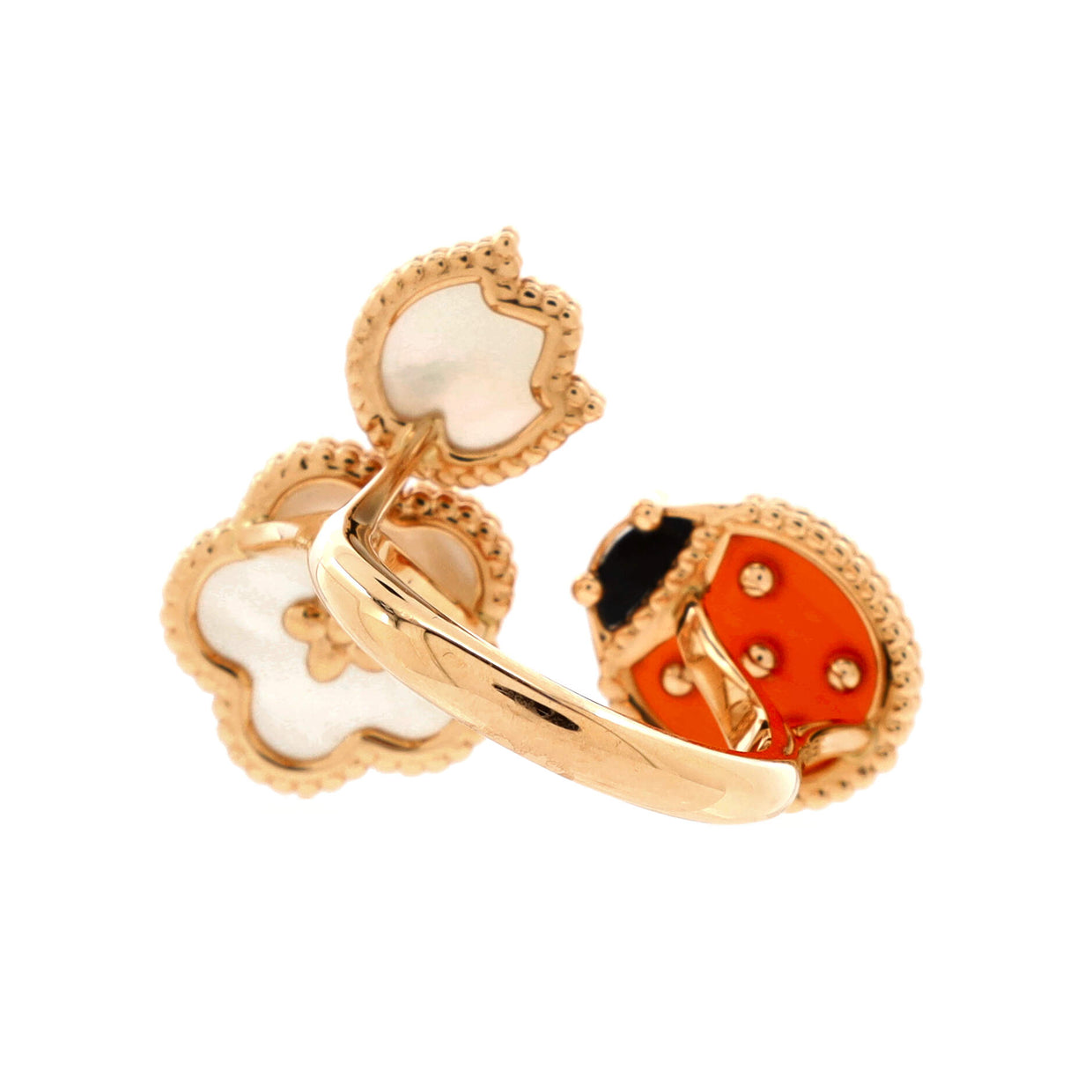 Van Cleef & Arpels Lucky Spring Between the Finger Ring 18k Rose Gold ...
