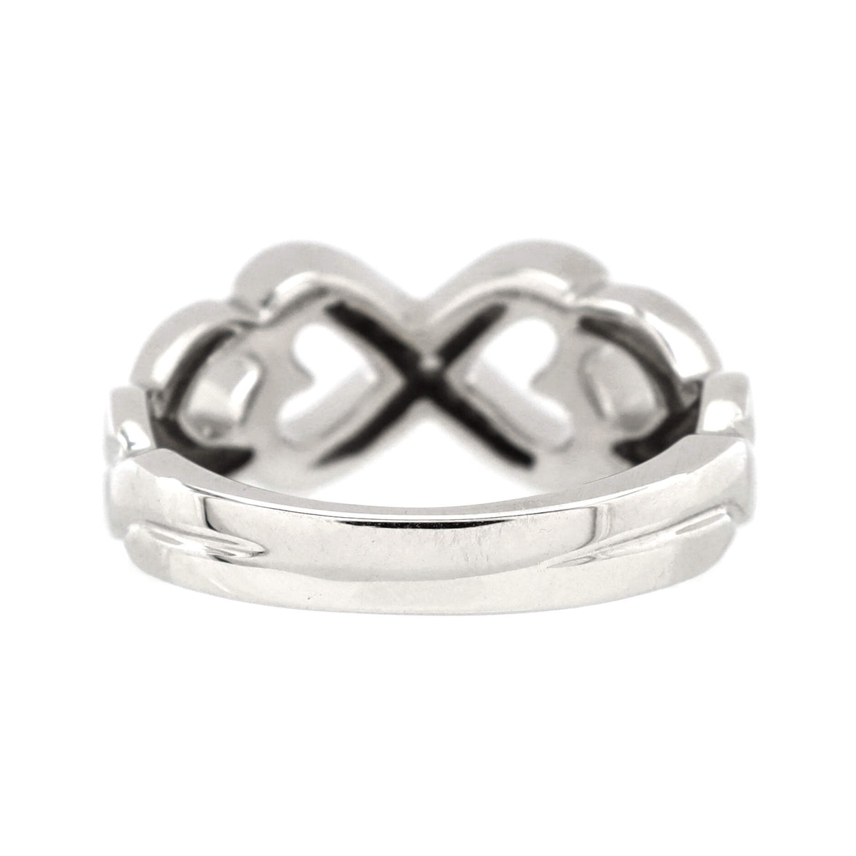 Tiffany & Co. Paloma Picasso Double Loving Heart Ring 18K White Gold ...