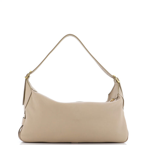 Celine Romy Shoulder Bag Leather Medium Gray 2535301