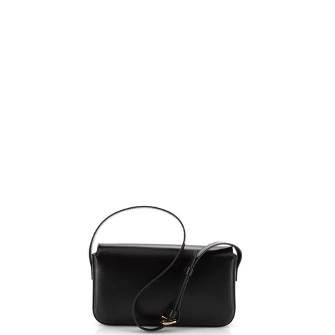 Celine Triomphe East-West Shoulder Bag Smooth Calfskin Black 25370137