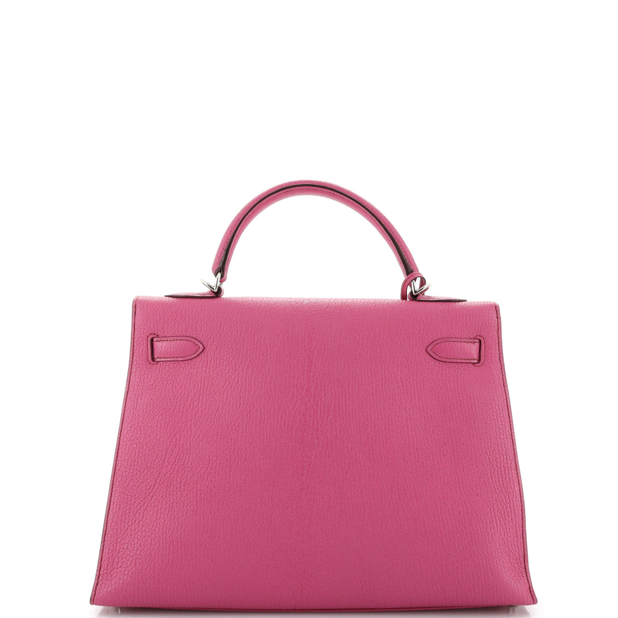 Hermes Kelly Handbag Pink Chevre de Coromandel with Palladium Hardware ...