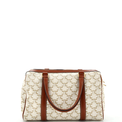 Celine Convertible Duffle Bag Triomphe Coated Canvas Large Neutral ...