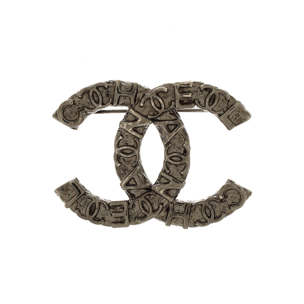 Chanel CC Logo Letter Brooch Metal Silver 2550703