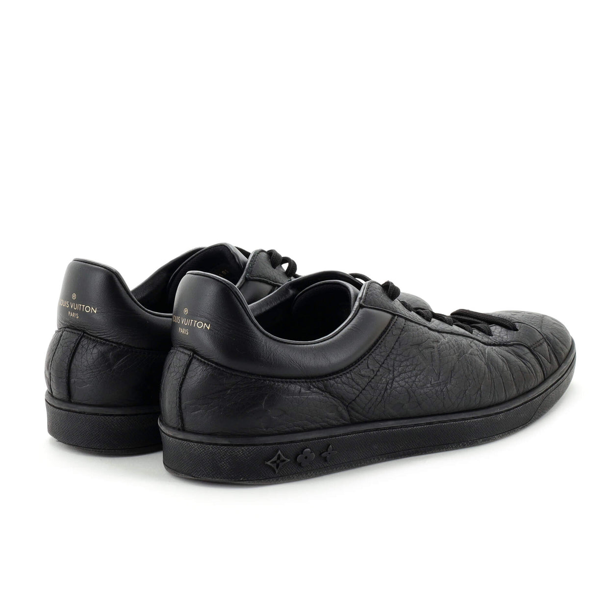 Louis Vuitton Men's Luxembourg Sneakers Monogram Leather Black 2554991