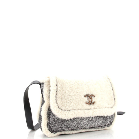 Chanel Paris-Salzburg Austrian Messenger Shearling with Suede Medium ...