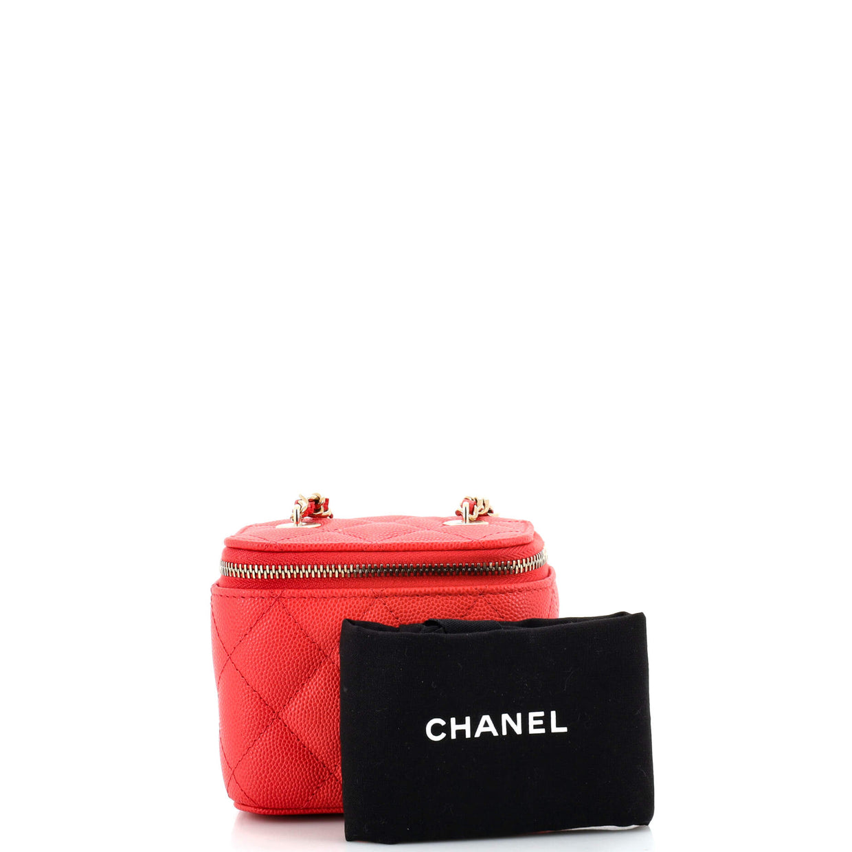 Chanel Classic Vanity Case with Chain Quilted Caviar Mini Pink 2592121