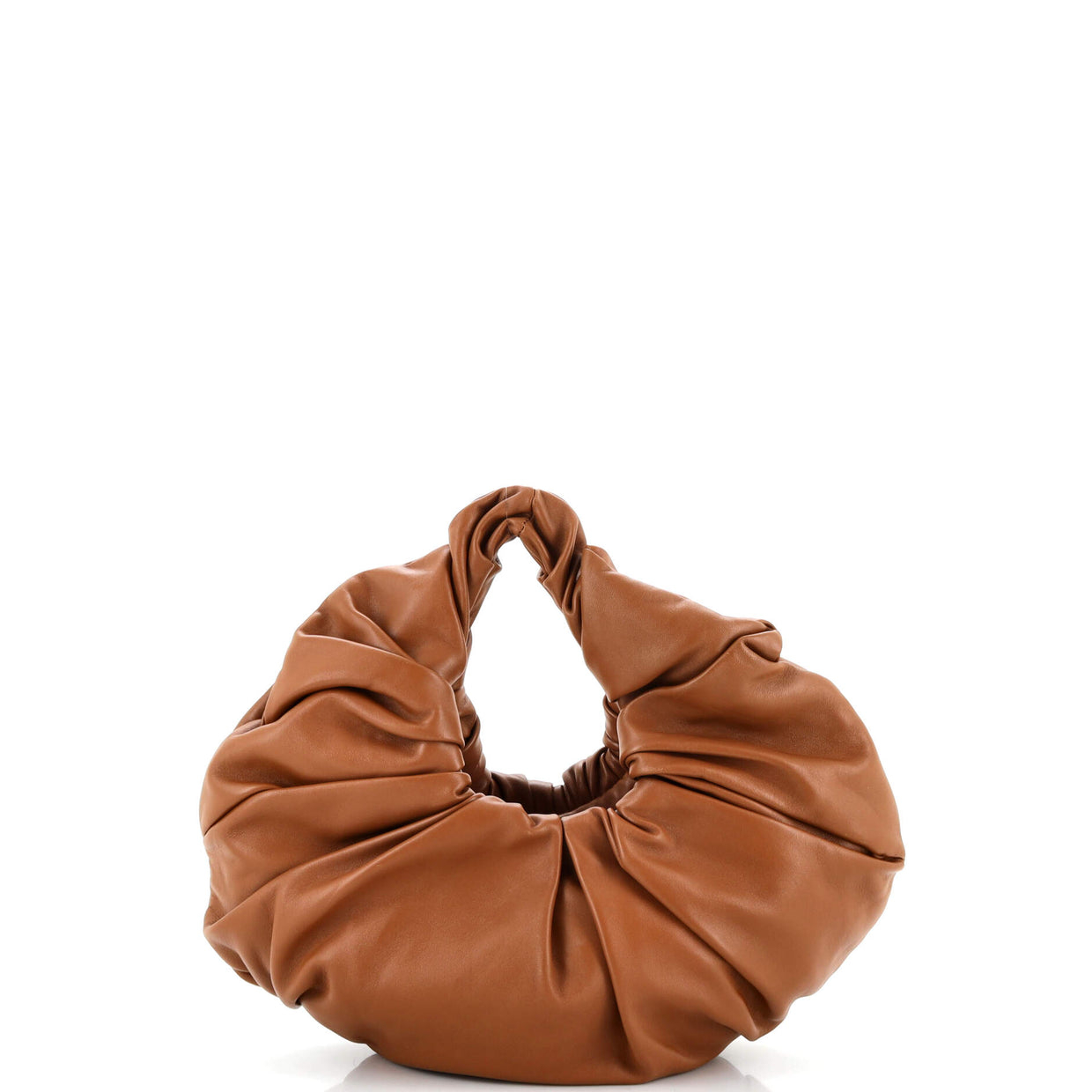 Mansur Gavriel Scrunchie Bag Ruched Leather Mini Brown 2597901
