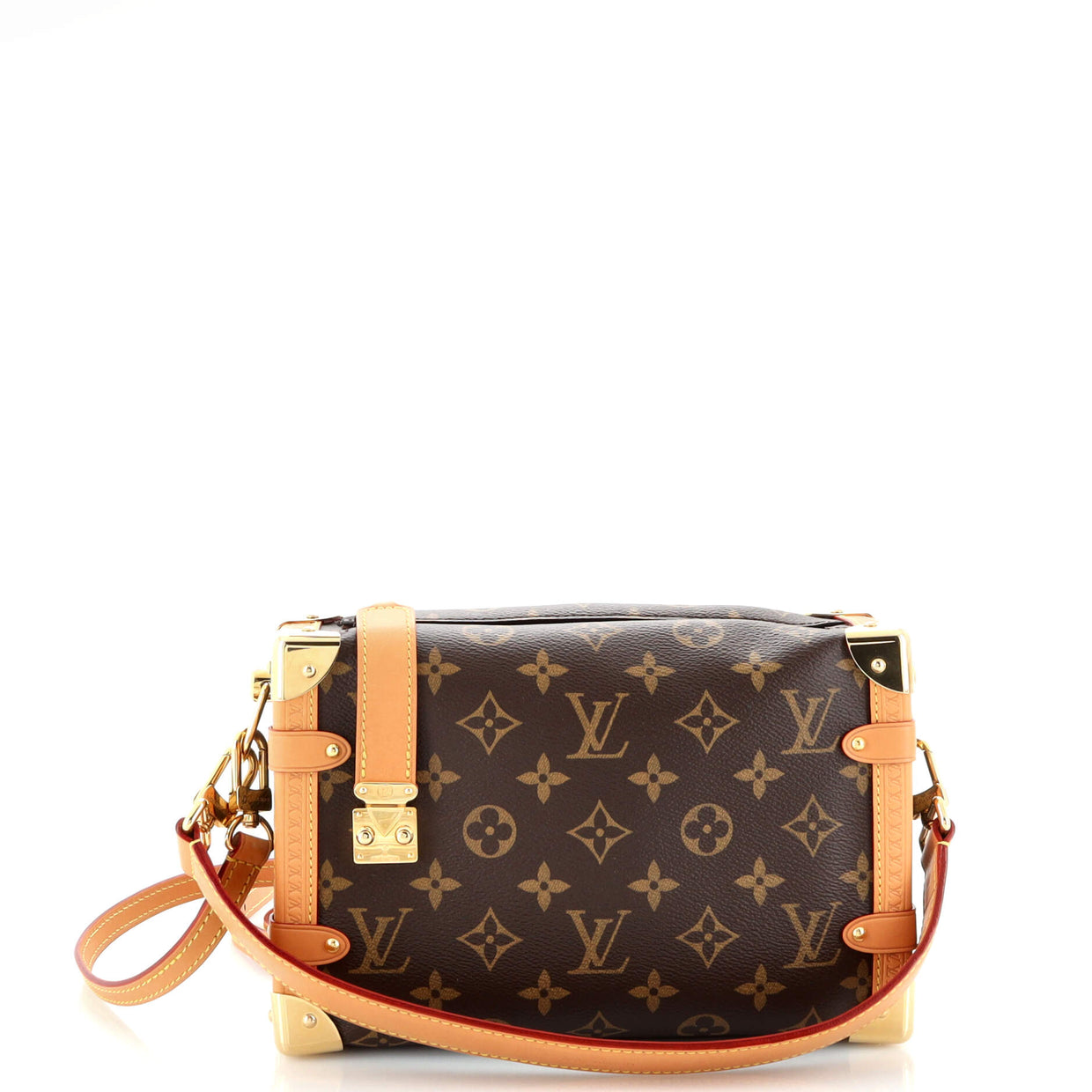 Louis Vuitton Side Trunk Handbag Monogram Canvas MM Brown 2599512