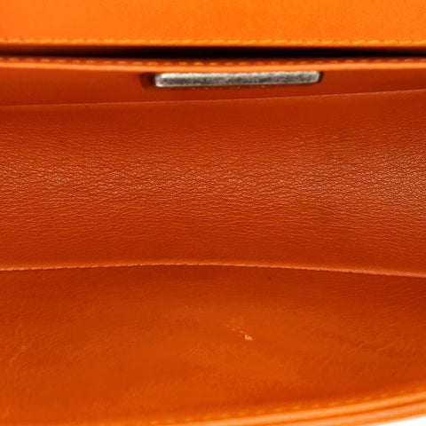 Chanel Boy Flap Bag Python Small Orange 2624034