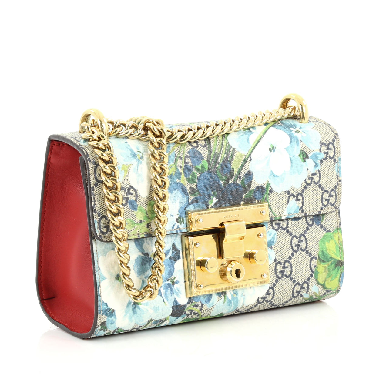 Buy Gucci Padlock Shoulder Bag Blooms Print GG Coated Canvas 3374301
