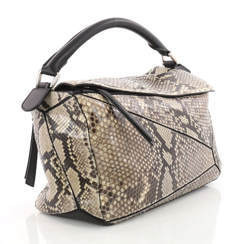 Loewe Puzzle Bag Python Medium Brown 3465903