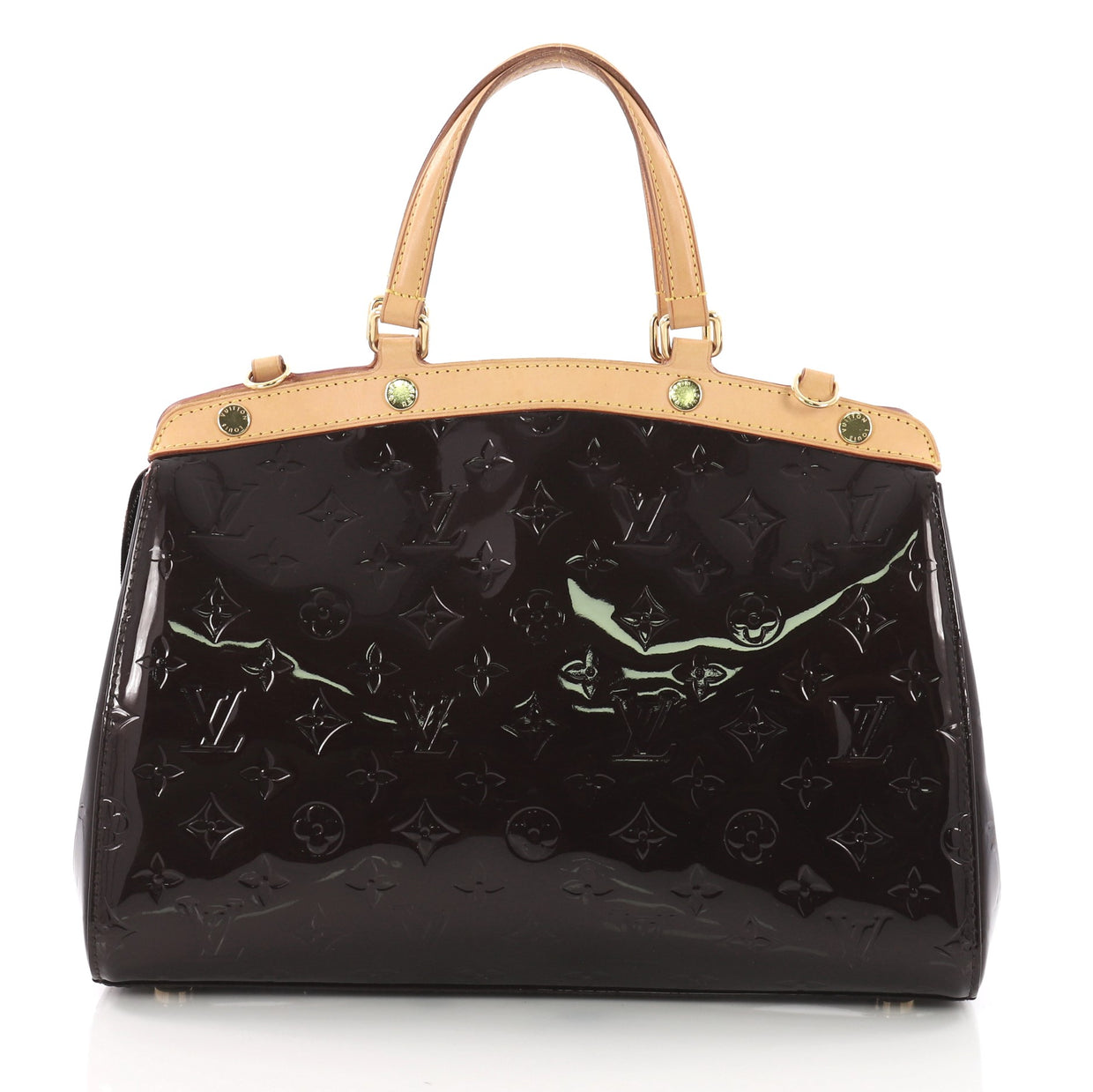 Louis Vuitton Brea Handbag Monogram Vernis MM Purple 370783