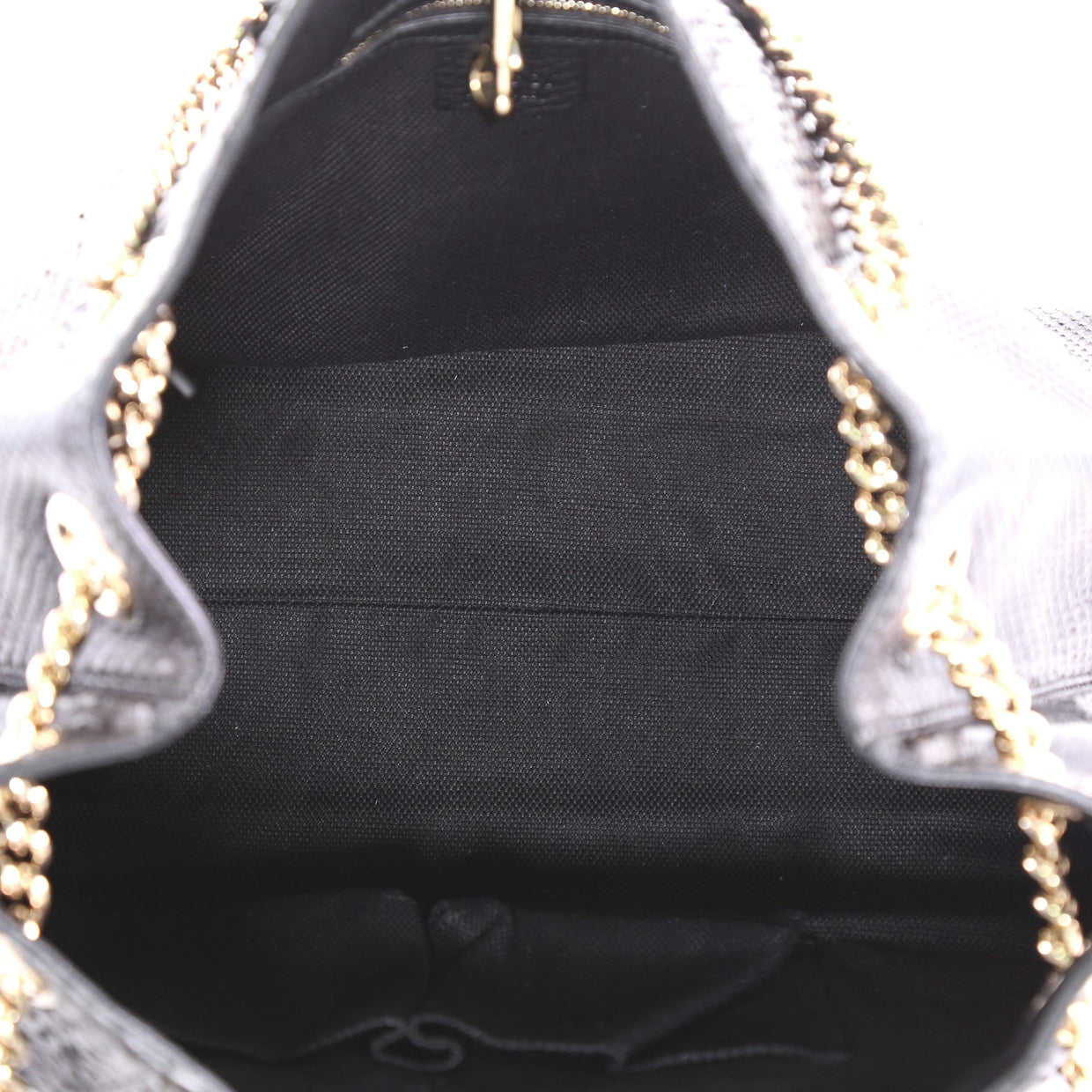 Gucci Soho Chain Strap Shoulder Bag Python Medium Black 3782956